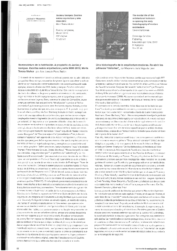 (PDF) Review of The Mental Life of the Architectural Historian by ...