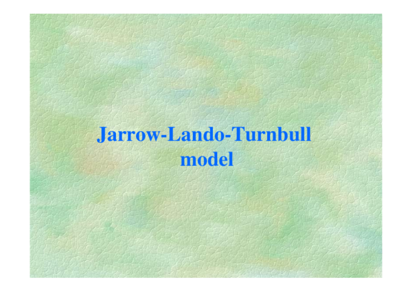 (PDF) Jarrow-Lando-Turnbull model