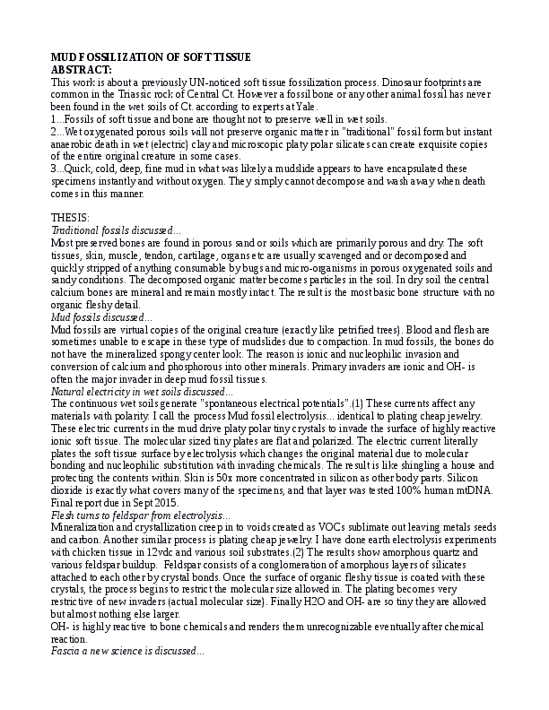 (PDF) Mud fossilization of soft tissues