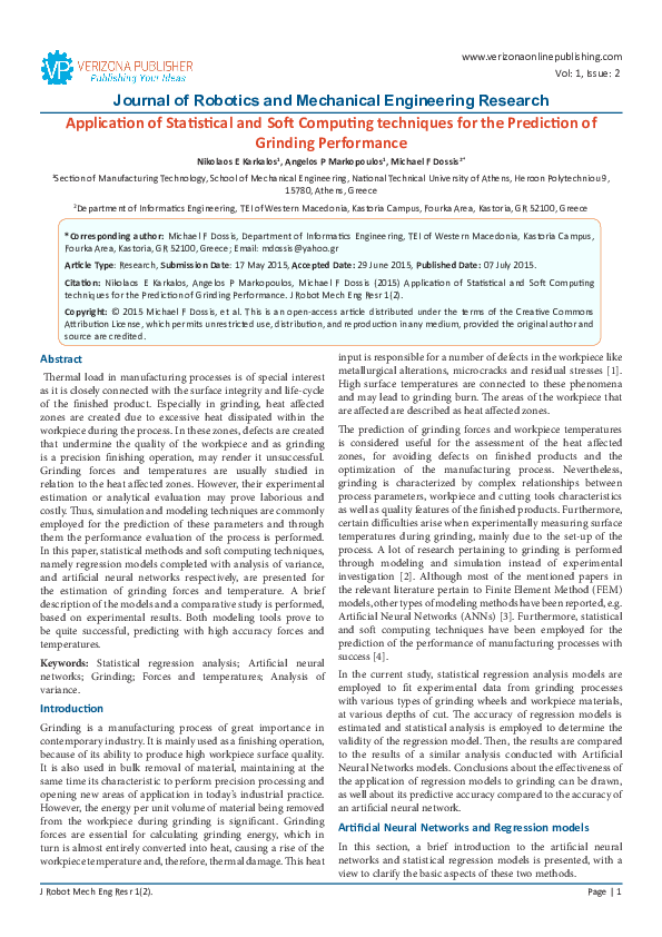 Pdf Application Of Statistical And Soft Computing Techniques For The