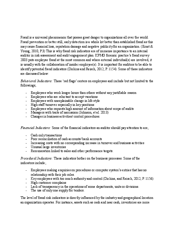 (DOC) Fraud Risk Indicators