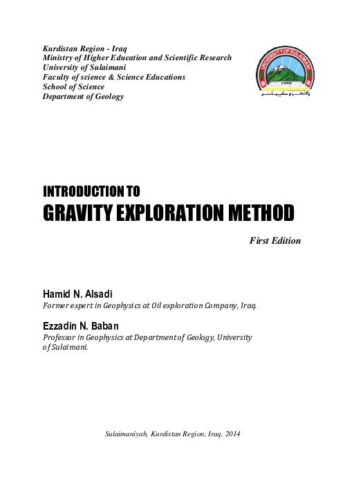 (PDF) Introduction to Gravity Exploration Method