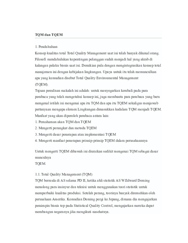 (DOC) TQM dan TQEM