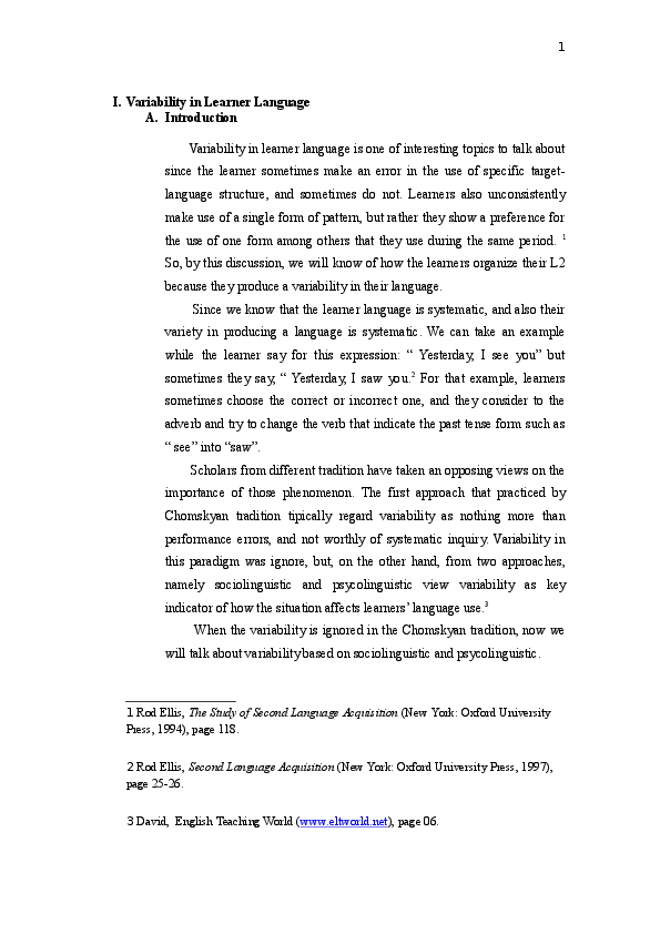 (DOC) variability in language laerners