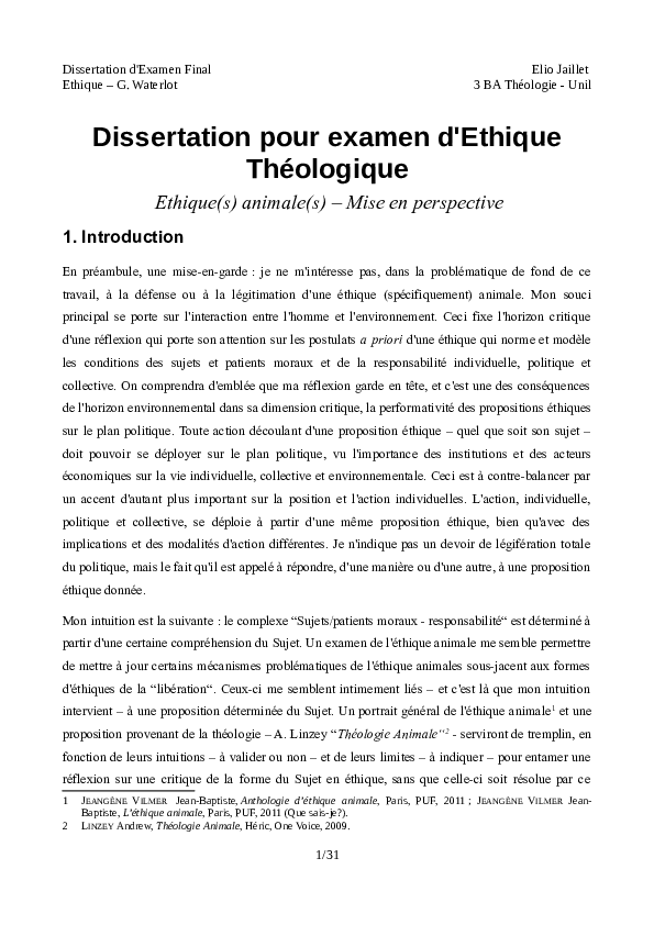 (PDF) Ethique - Ethique Animale (Andrew Linzey)
