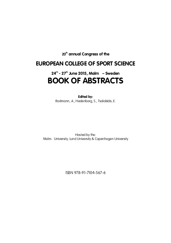 (PDF) EUROPEAN COLLEGE OF SPORT SCIENCE BOOK OF ABSTRACTS