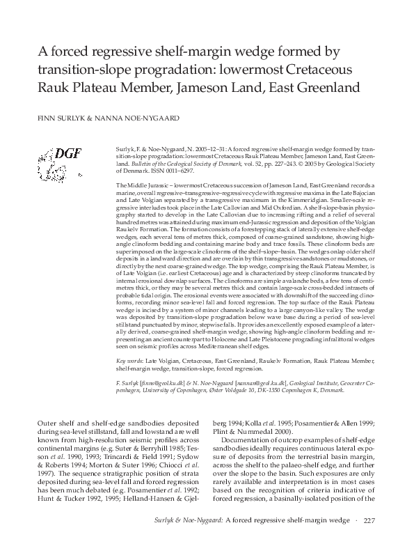 (PDF) A forced regressive shelf-margin wedge formed by transition-slope ...