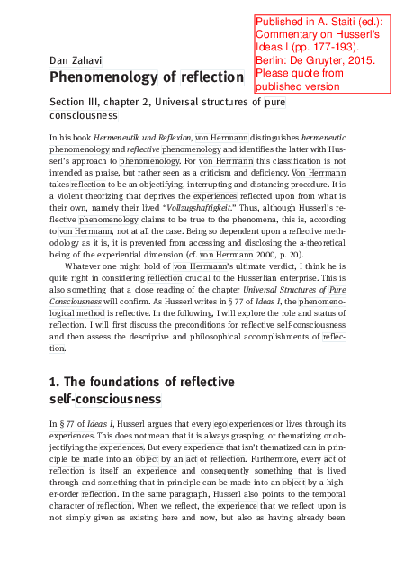 (PDF) Phenomenology of reflection