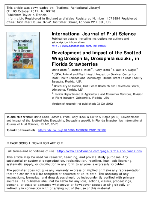 (PDF) International Journal of Fruit Science Development and Impact of ...