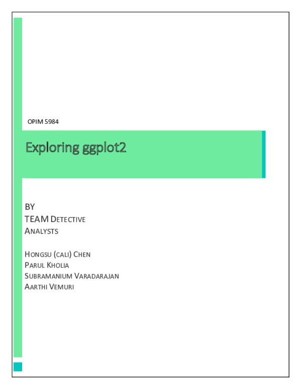 (PDF) Working with "ggplot2" package for data analysis and visualization