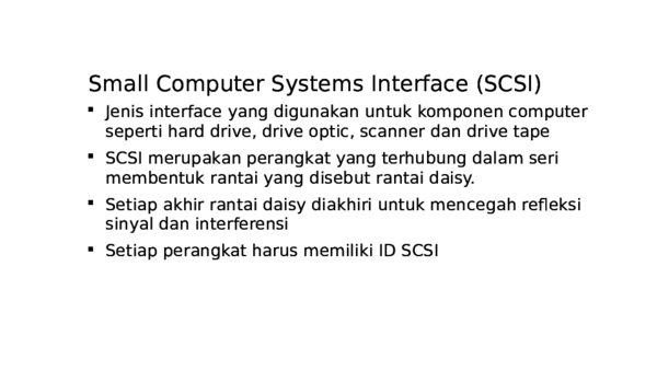 (PPT) Small Computer Systems Interface SCSI