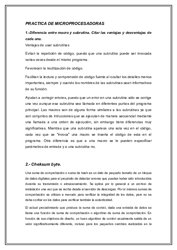 (DOC) PRACTICA DE MICROPROCESADORAS
