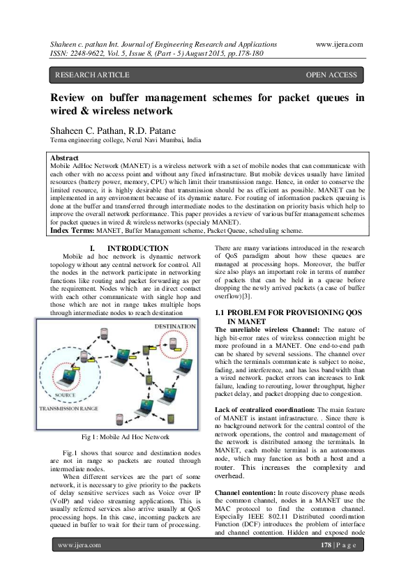 Pdf Review On Buffer Management Schemes For Packet Queues In Wired And Wireless Network 