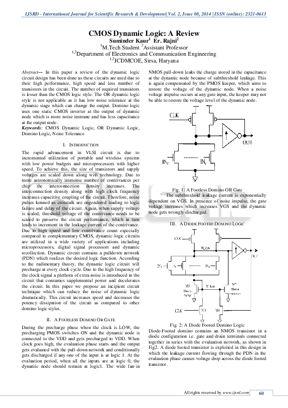 (PDF) CMOS Dynamic Logic: A Review