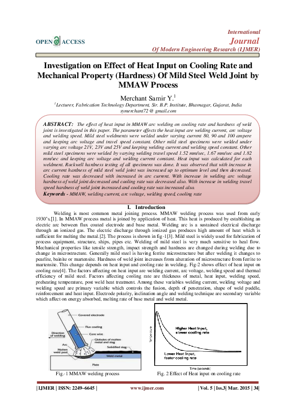 (PDF) Investigation on Effect of Heat Input on Cooling Rate and ...