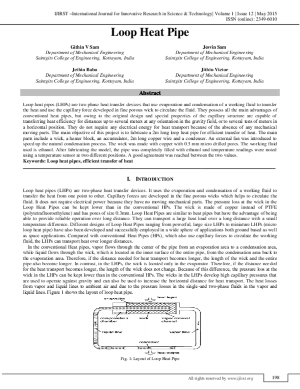 (PDF) Loop Heat Pipe