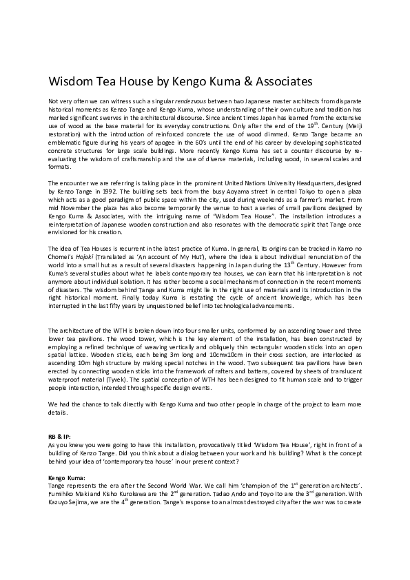 (PDF) The Wisdom Tea House