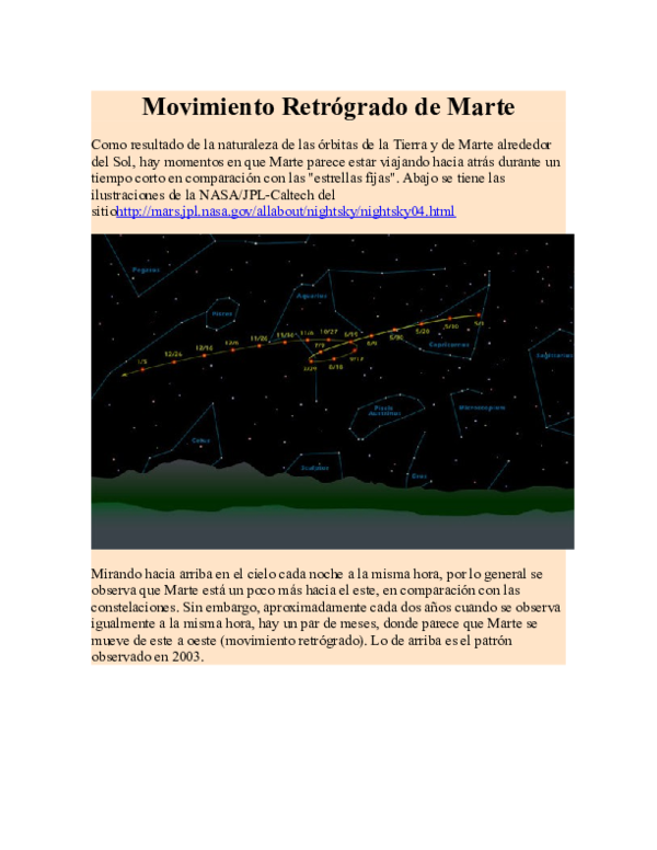 (DOC) Movimiento Retrógrado de Marte