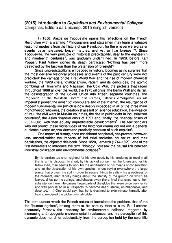 (PDF) (2015) Introduction to: Capitalism and Environmental Collapse ...