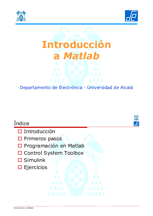 (PDF) Introducción a Matlab