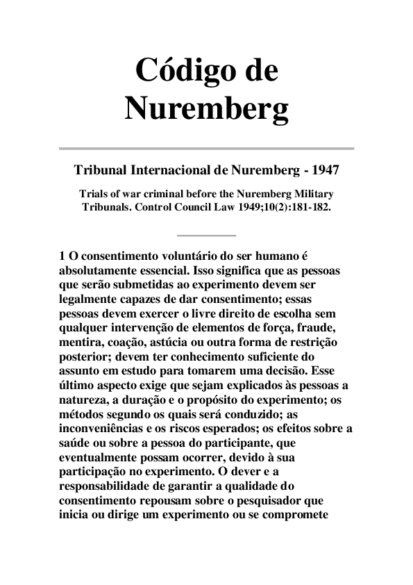 (PDF) Código de Nuremberg