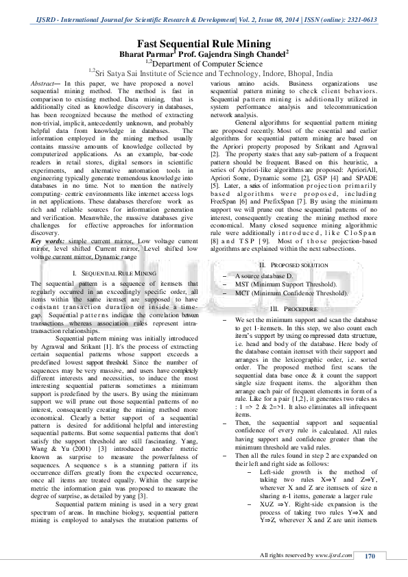 (PDF) Fast Sequential Rule Mining