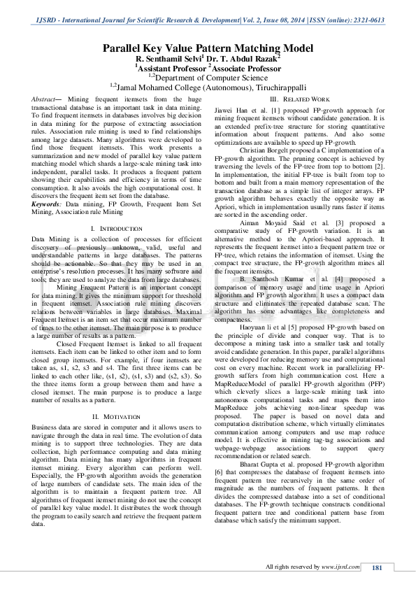 (PDF) Parallel Key Value Pattern Matching Model
