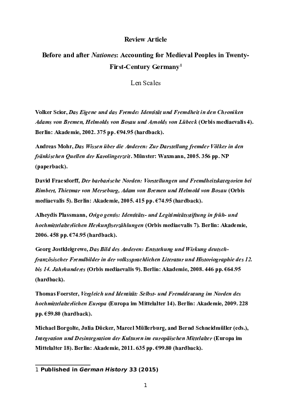 (DOC) Before and after Nationes: accounting for medieval peoples in ...