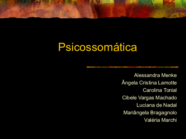 (PPT) Psicossomatica