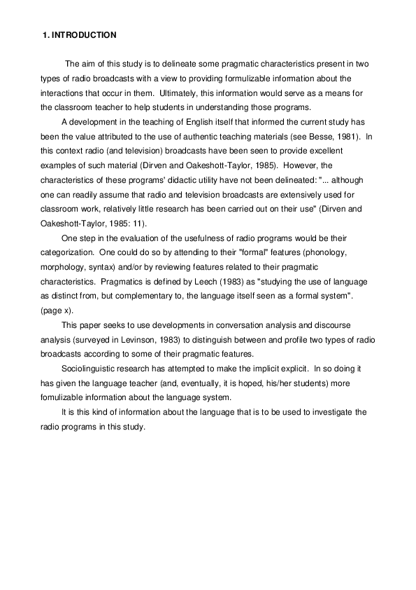 (PDF) Two Categories of Radio Programs A Profile Based on Pragmatic ...