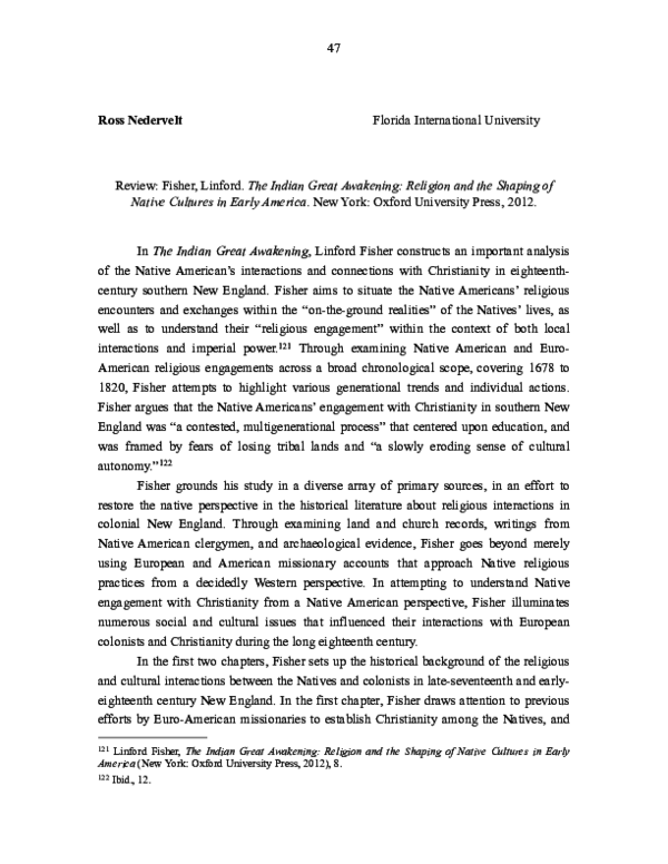 (PDF) Book Review: "The Indian Great Awakening: Religion and the ...