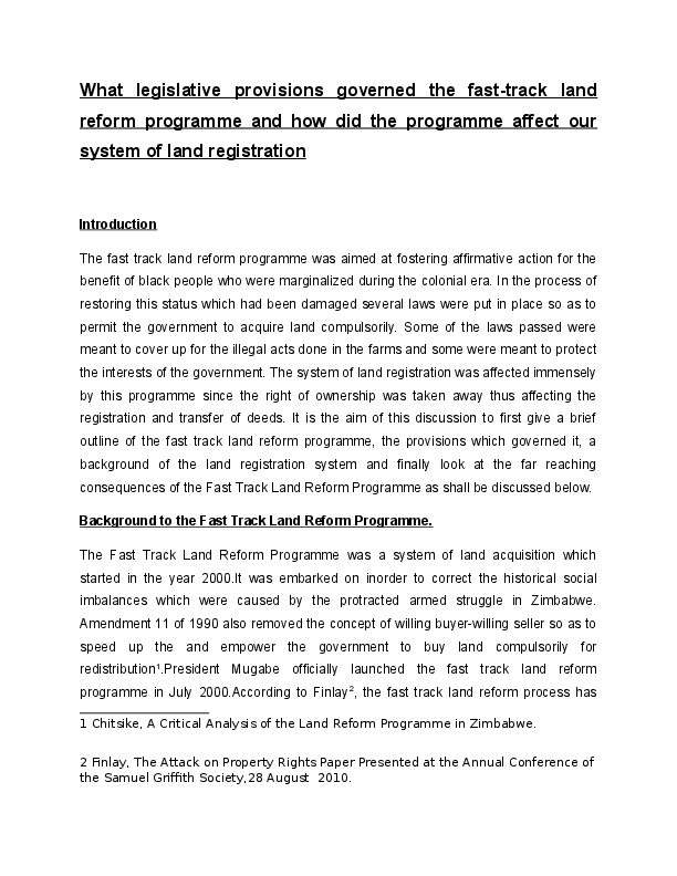 (DOC) Land Reform Programme and its effects on Zimbabwe`s Land ...