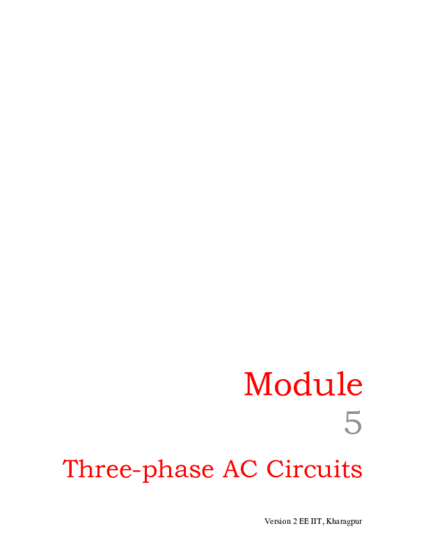 (PDF) Module 5 Three-phase AC Circuits