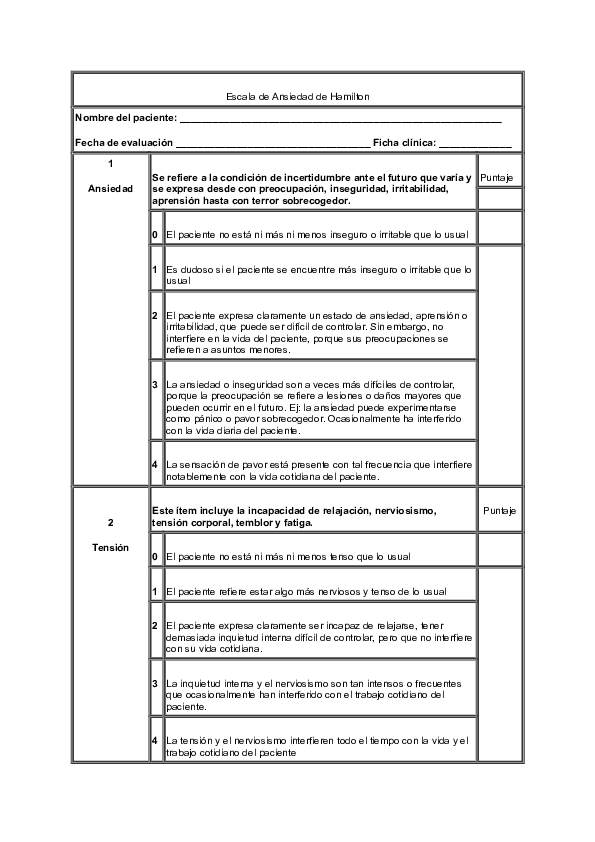 (DOC) Escala de Ansiedad de Hamilton
