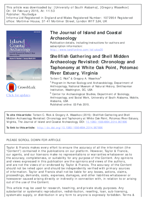 (PDF) Shellfish Gathering and Shell Midden Archaeology Revisited ...