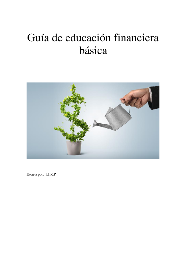 (PDF) Educación Financiera conceptos basicos