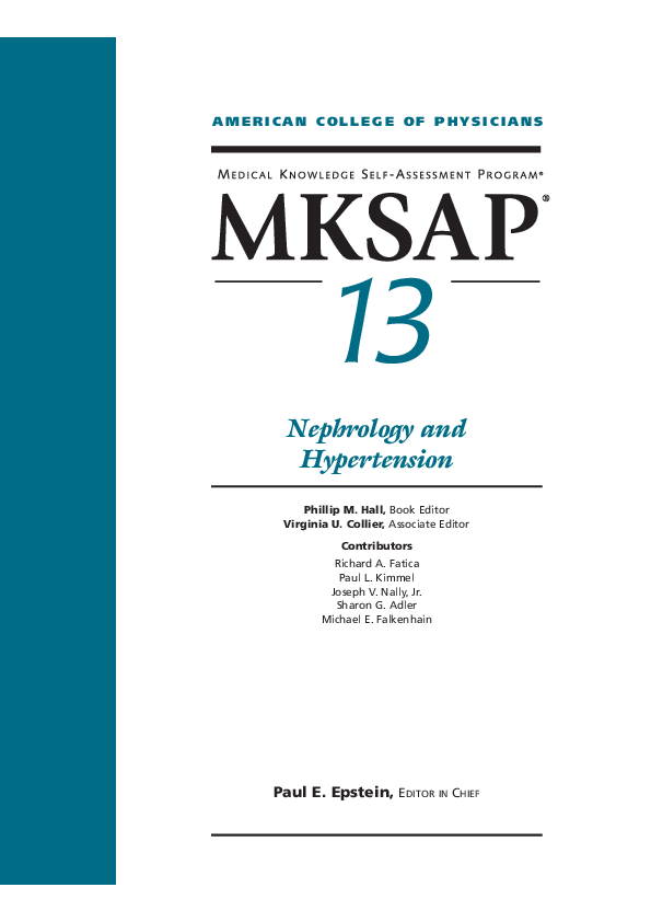 (PDF) MKSAP - Nephrology and hypertension