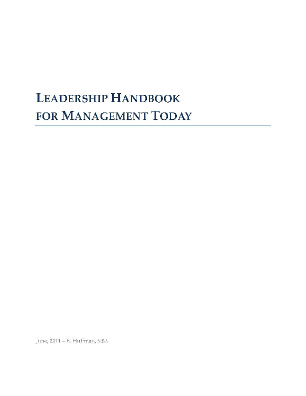 (PDF) Leadership Handbook
