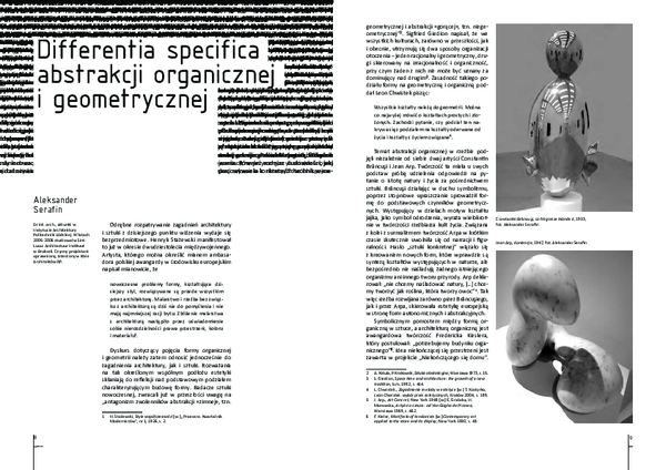 Differentia specifica abstrakcji organicznej i geometrycznej [Lamus ...