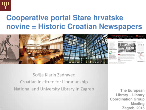 (PDF) Cooperative portal Stare hrvatske novine = Historic Croatian ...