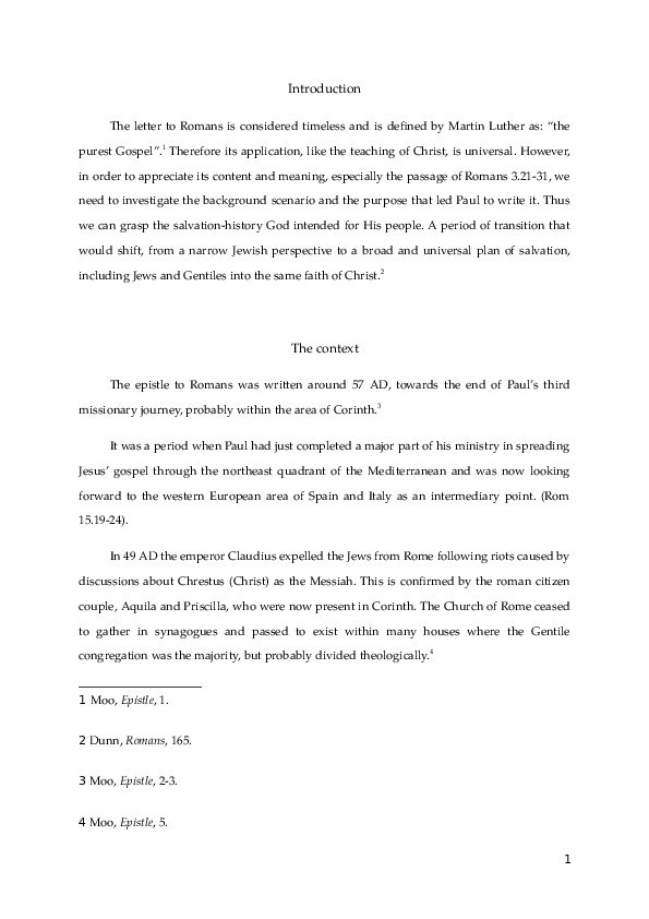 (DOC) "The Situation Behind Romans 3:21-31 and The Purpose of the ...