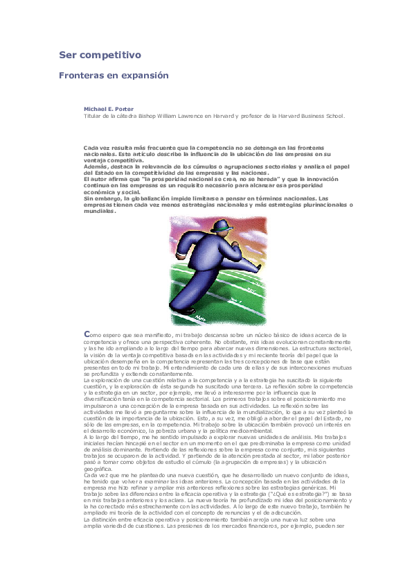(PDF) Ser competitivo Fronteras en expansión