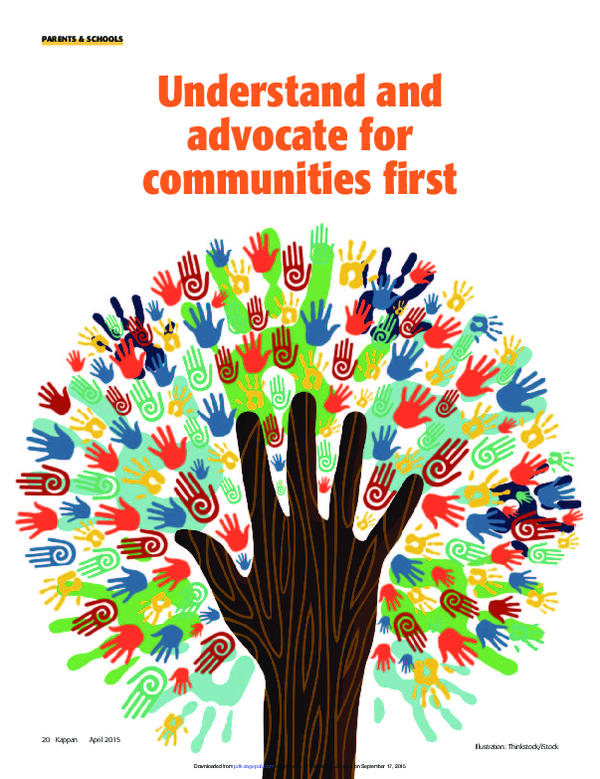 (PDF) Understand and advocate for communities first
