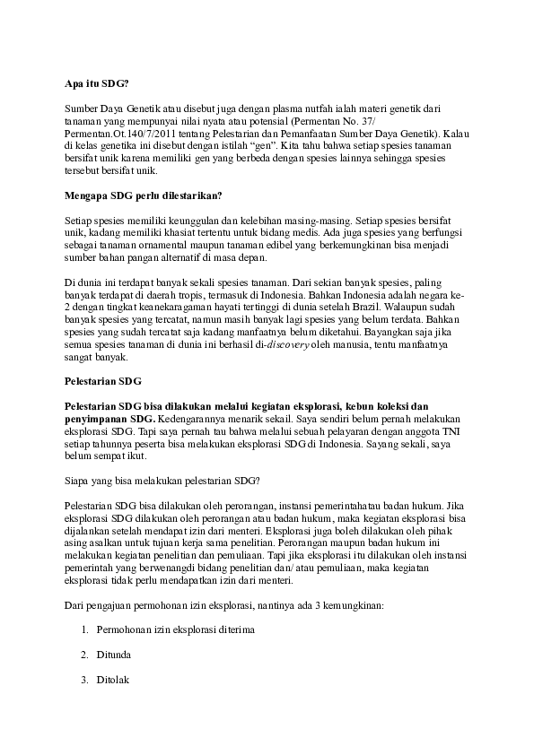 (DOC) Apa itu SDG