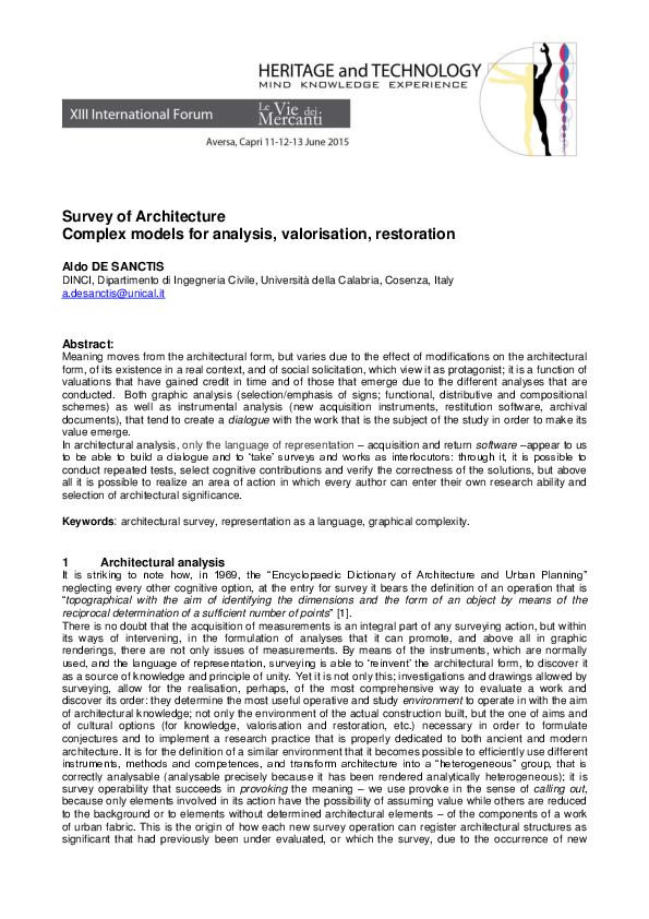 (PDF) Survey of Architecture