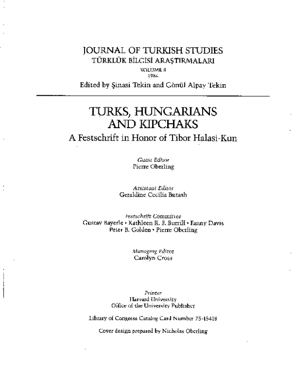 (PDF) “The Name of the Pechenegs in Ibn Hayyân’s Al-muqtabas”, Turks ...