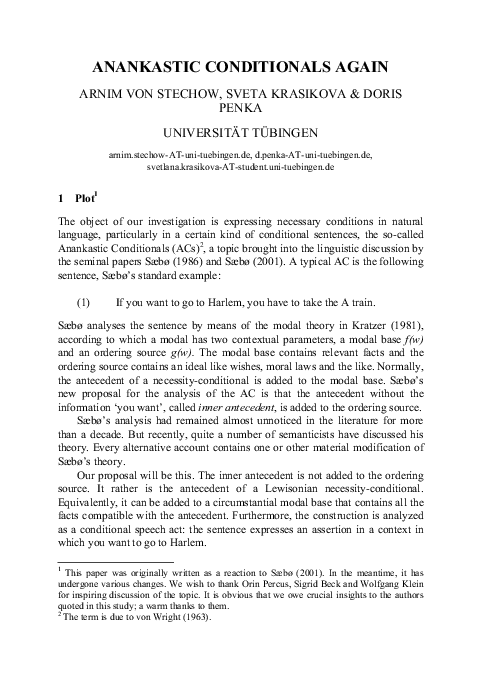 (PDF) ANANKASTIC CONDITIONALS AGAIN