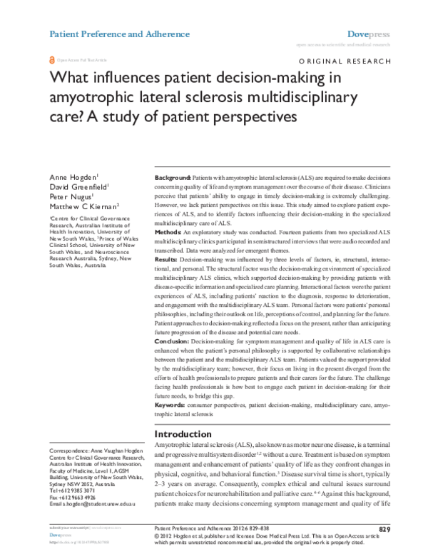 (PDF) Patient Preference and Adherence What influences patient decision ...