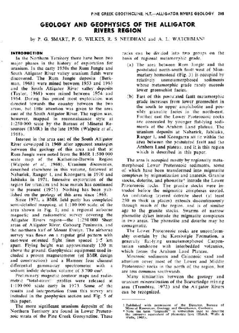 (PDF) Geology and Geophysics of the Alligator Rivers Region