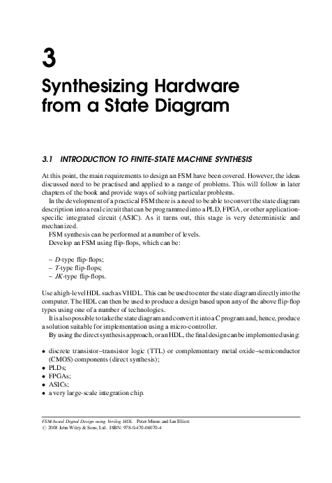 (PDF) 3 Synthesizing Hardware from a State Diagram 3.1 INTRODUCTION TO FINITE-STATE MACHINE ...